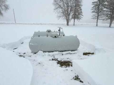 Don't Let Snow Build Up or Around Your Propane Tank - Winter Tips